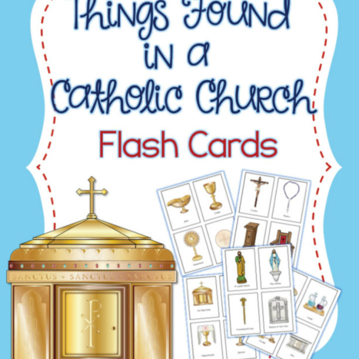 Things Found in a Catholic Church Flash Cards - The Kennedy Adventures!