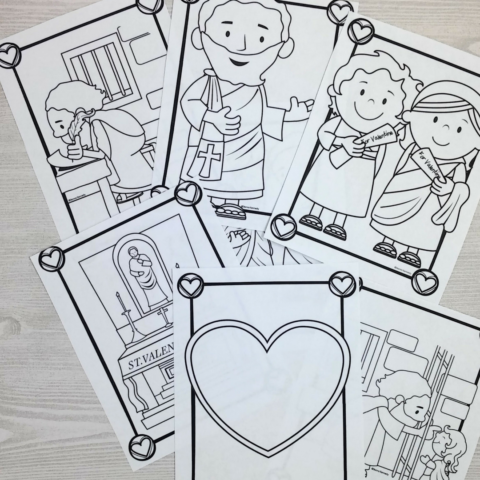 Saint Valentine Coloring Pages for Catholic Kids - The Kennedy Adventures!