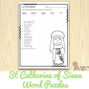 Saint Catherine of Siena Word Puzzles - The Kennedy Adventures!