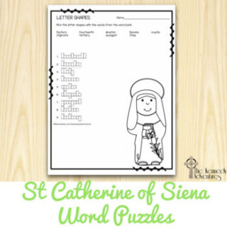 Saint Catherine of Siena Word Puzzles - The Kennedy Adventures!