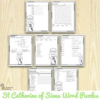 Saint Catherine of Siena Word Puzzles - The Kennedy Adventures!