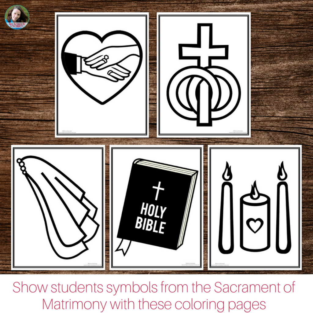 Catholic Sacraments: Matrimony Coloring Pages - The Kennedy Adventures!