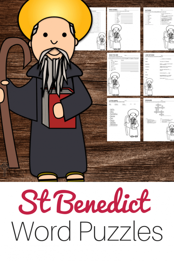 Saint Benedict Word Puzzles - The Kennedy Adventures!