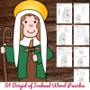 Catholic Saint Word Puzzles – No Prep Activity – St Brigid of Ireland ...
