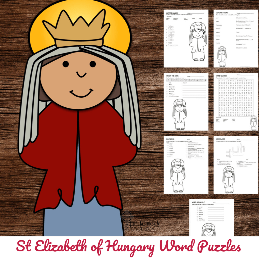 Catholic Saint Word Puzzles – No Prep Activity – St Elizabeth of ...