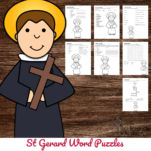 Catholic Saint Word Puzzles – No Prep Activity – St Gerard - The ...