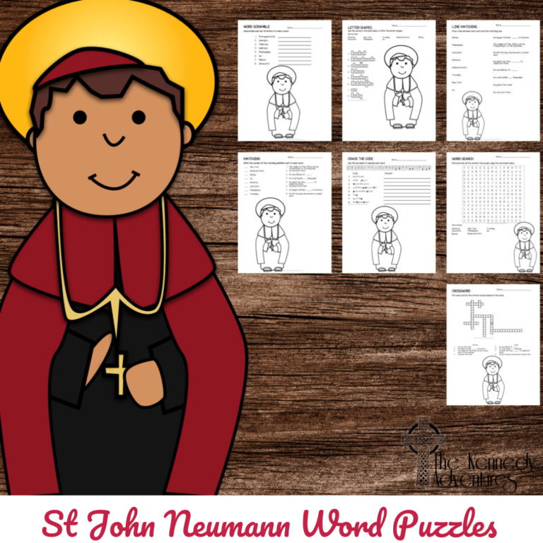 Catholic Saint Word Puzzles – No Prep Activity – St Mark the Evangelist ...