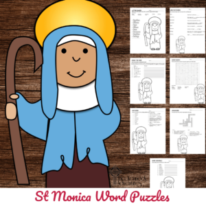 Catholic Saint Word Puzzles – No Prep Activity – St Monica - The ...
