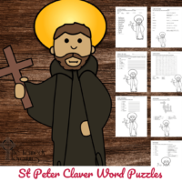 Catholic Saint Word Puzzles – No Prep Activity – St Peter Claver - The ...