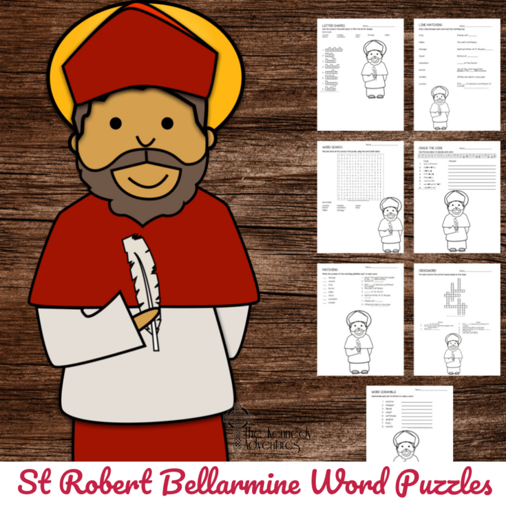 Catholic Saint Word Puzzles – No Prep Activity – St Robert Bellarmine ...