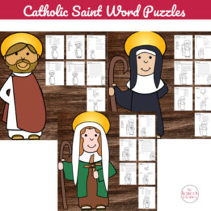 Catholic Saint Word Puzzles – No Prep Activity – St Brigid of Ireland ...