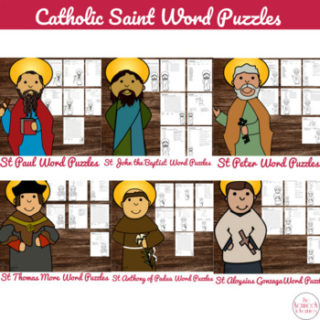 Catholic Saints Word Puzzles Bundle – June Saints - The Kennedy Adventures!